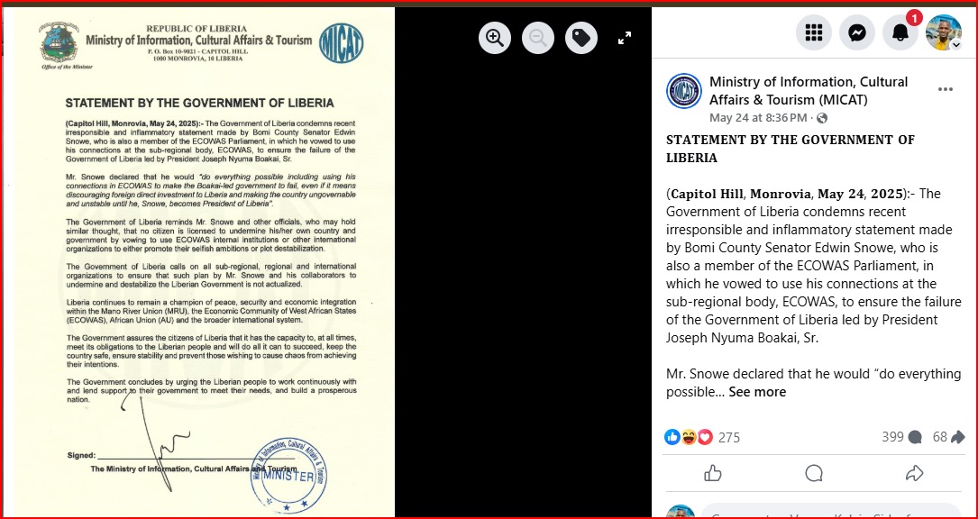 Fact Checking MICAT Statement about Senator Snowe - Local Voices Liberia